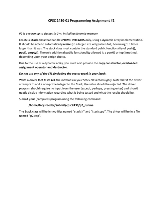 Solved CPSC 2430-01 Programming Assignment #2 P2 is a warm | Chegg.com