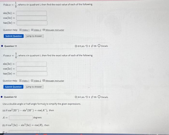 Solved If sinx=75, and x is in the first quadrant, determine | Chegg.com