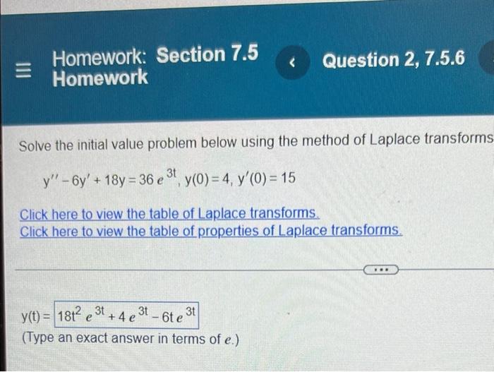Solved Homework Section 7 5 Homework Question 2 7 5 6 M