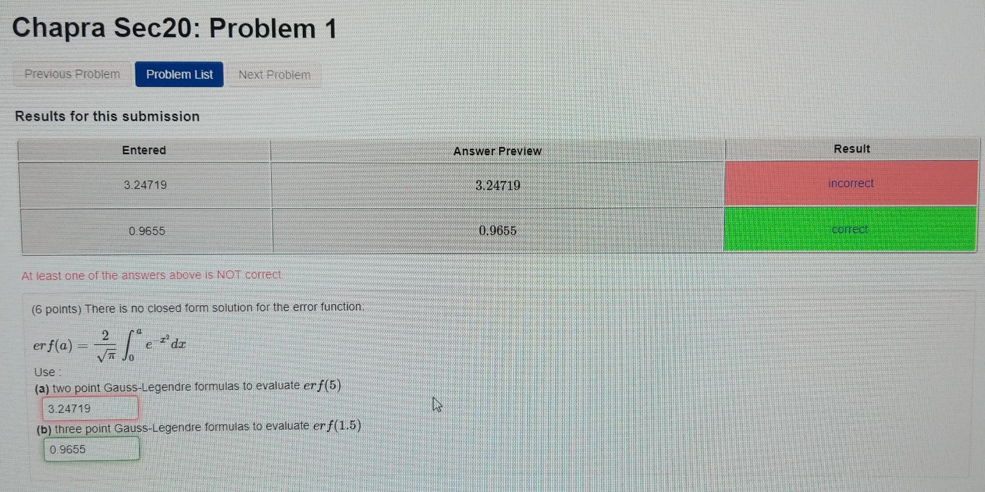 Solved Chapra Sec20: Problem 1 Previous Problem Problem List | Chegg.com