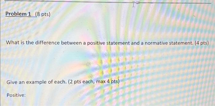 Solved Problem 1 (8 pts) What is the difference between a | Chegg.com