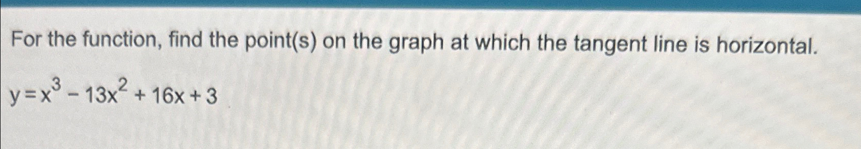 Solved For the function, find the point(s) ﻿on the graph at | Chegg.com