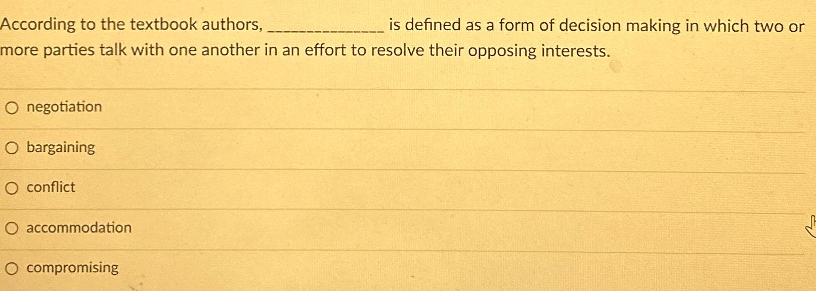 Solved According to the textbook authors, is defined as a | Chegg.com