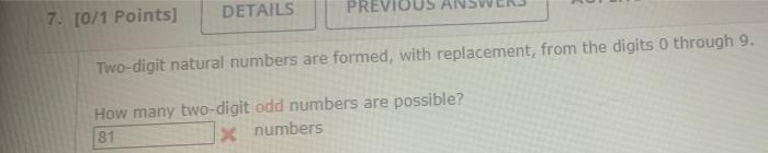 Solved Two-digit natural numbers are formed, with | Chegg.com