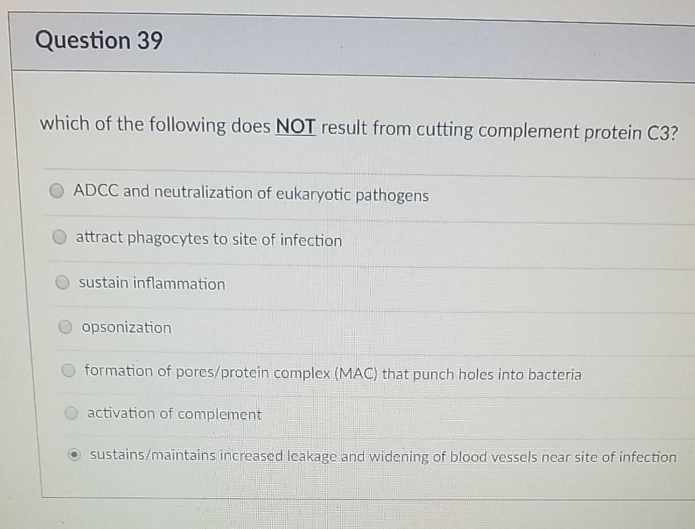 Solved Question 39 which of the following does NOT result | Chegg.com