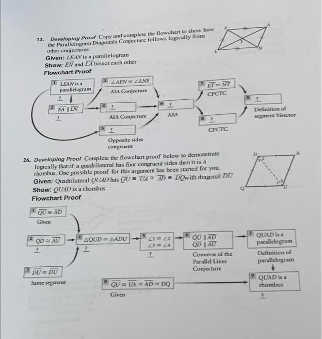 Solved 13. 'N Developing Proof Copy and complete the | Chegg.com