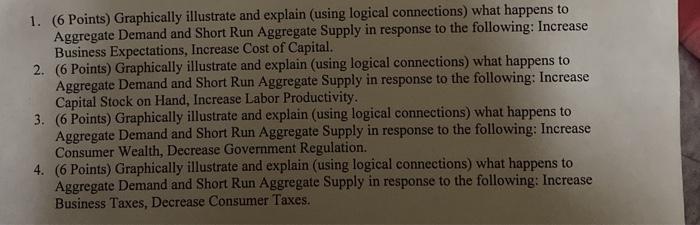 1. (6 Points) Graphically illustrate and explain | Chegg.com