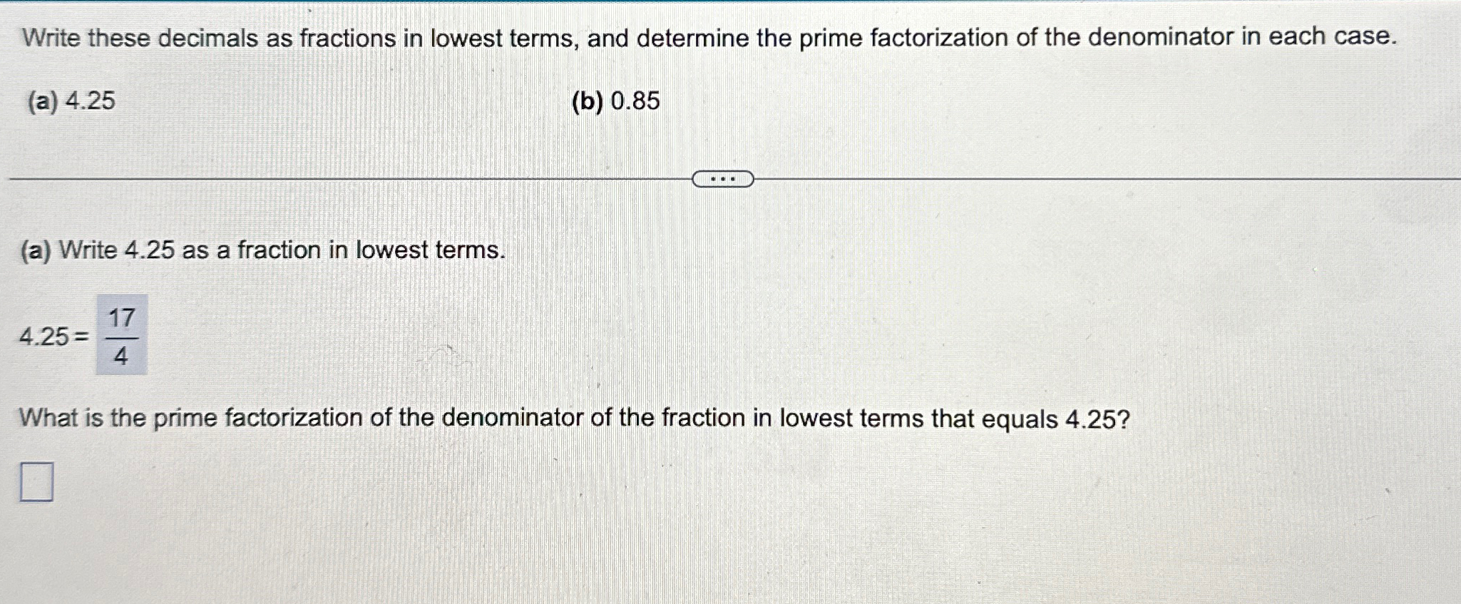 Solved Write these decimals as fractions in lowest terms, | Chegg.com