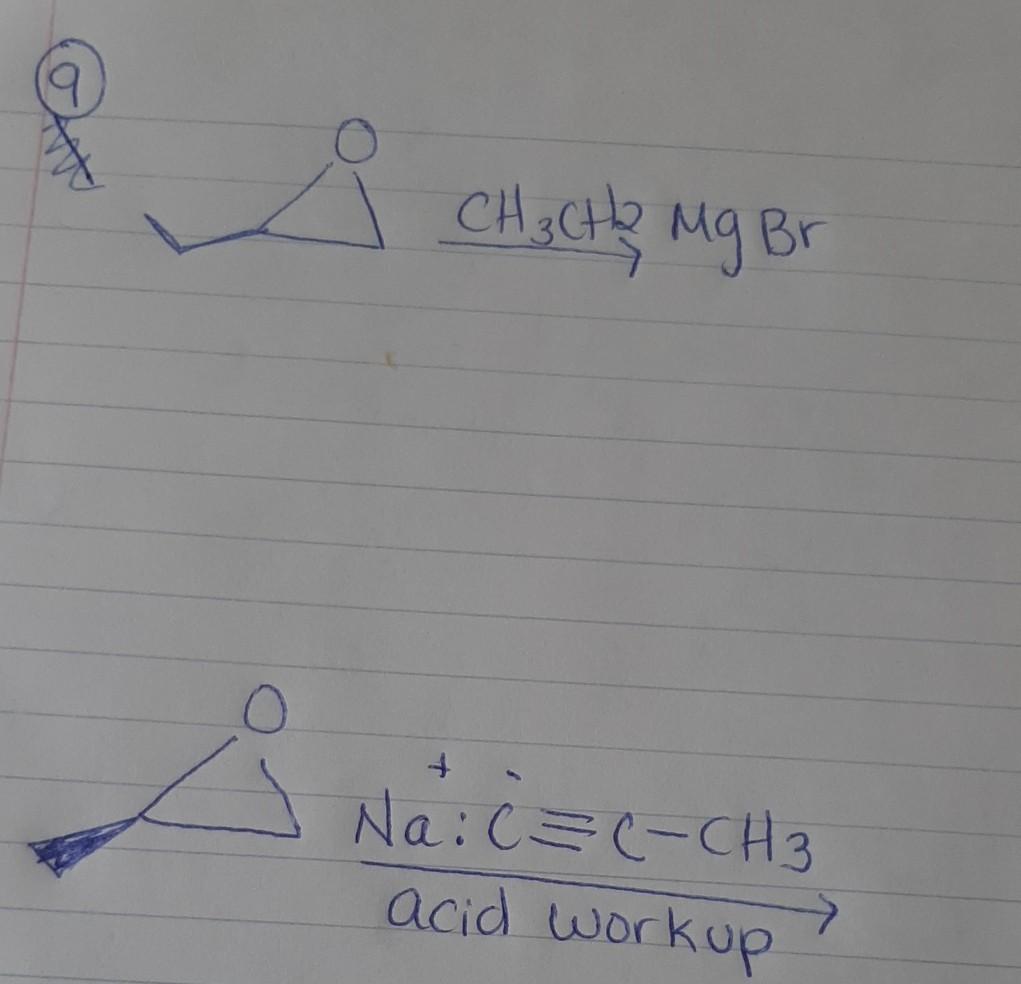 Solved Å CH₃Cthe Mg Br Na: C = (-CH3 acid workup | Chegg.com