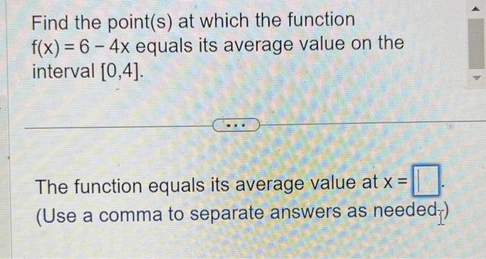 Solved Find the point(s) at which the function f(x)=6−4x | Chegg.com