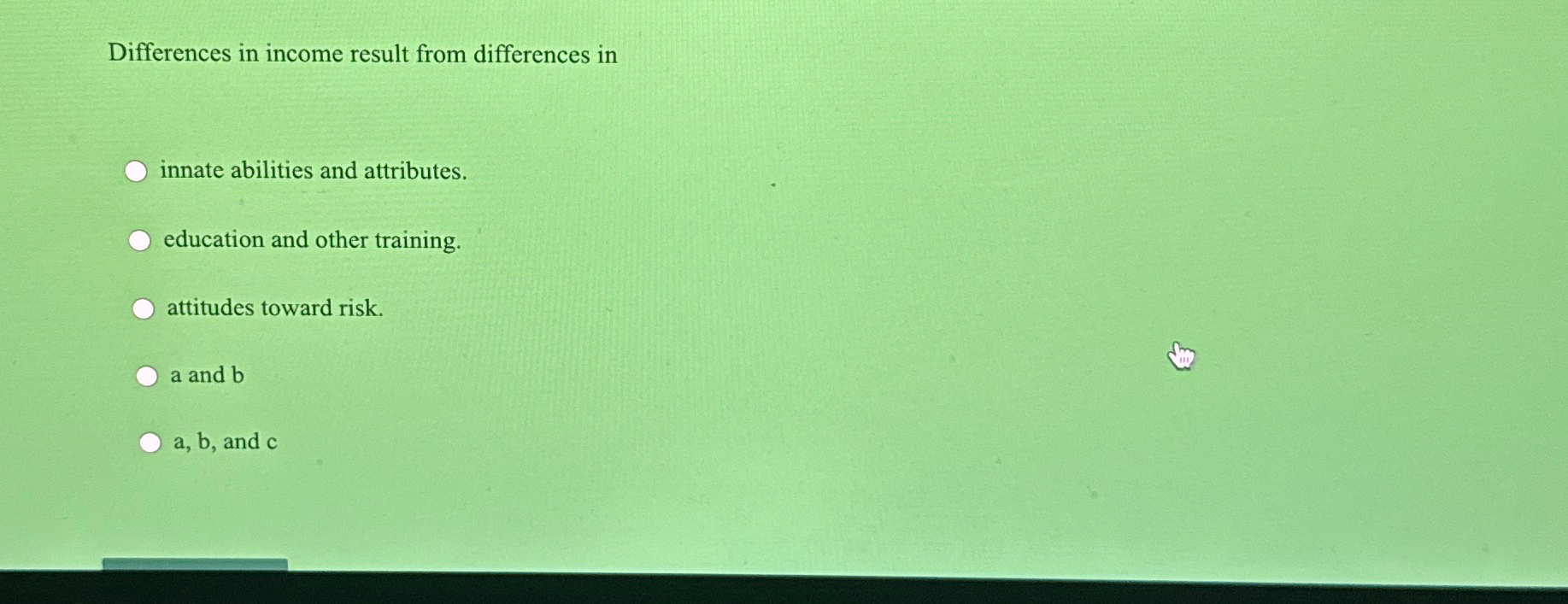 Solved Differences in income result from differences | Chegg.com