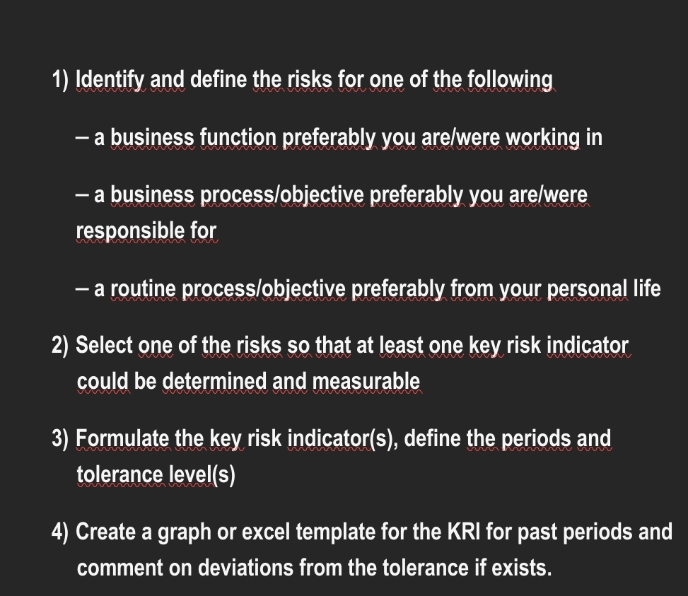 Solved Identify and define the risks for one of the | Chegg.com