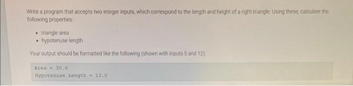 Solved Write a program that accepts two integer inputs, | Chegg.com
