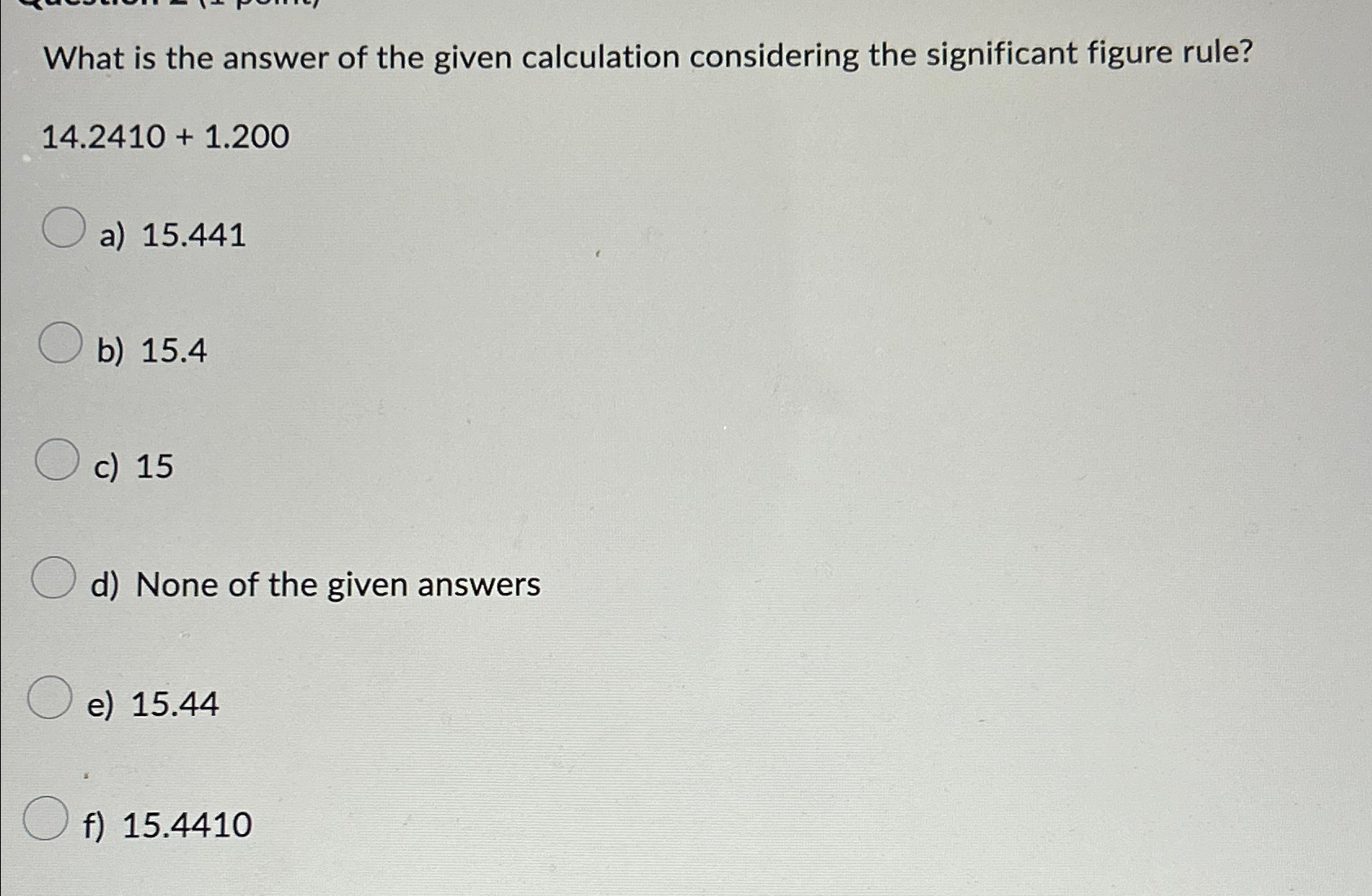 Solved What is the answer of the given calculation | Chegg.com