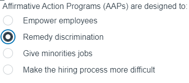 Solved Affirmative Action Programs (AAPs) ﻿are designed | Chegg.com