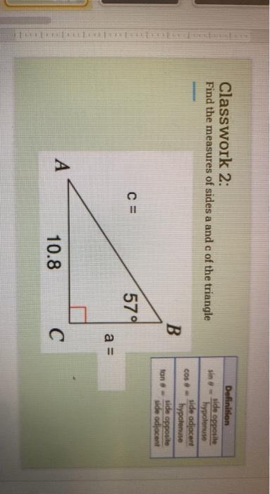 Solved Find the measures of sides a and c of the triangle | Chegg.com