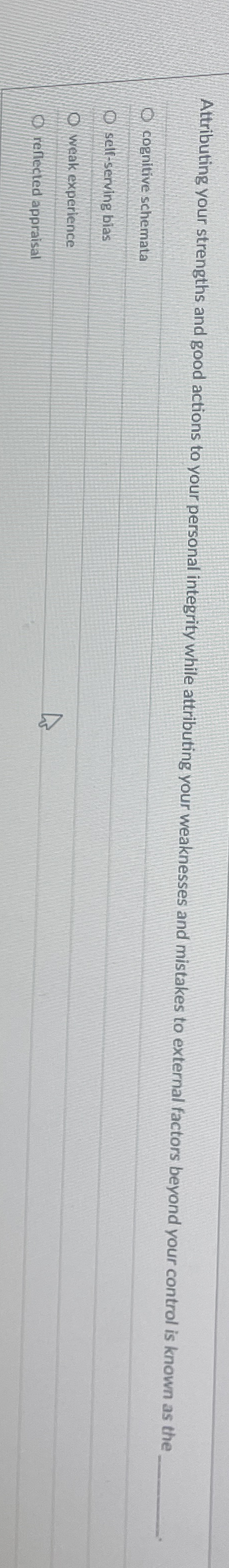 High Quality SOLUTION Attributing your strengths and good actions to your | Chegg.com
