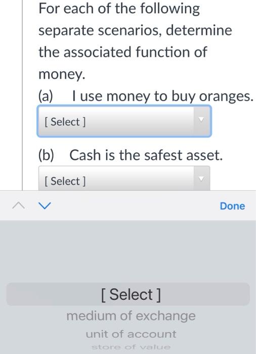 Solved For each of the following separate scenarios, | Chegg.com