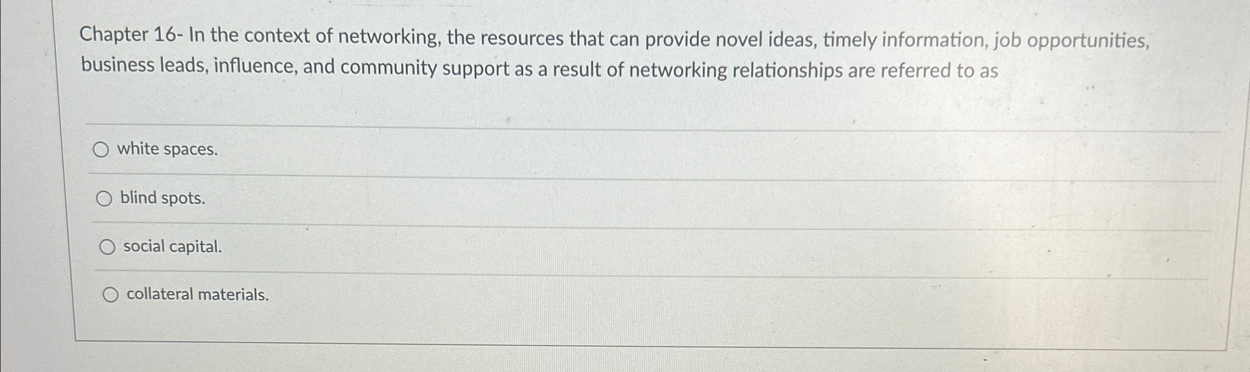 Solved Chapter 16-In ﻿the context of networking, the | Chegg.com