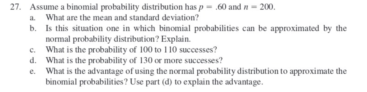 Solved Assume a binomial probability distribution has p=.60 | Chegg.com