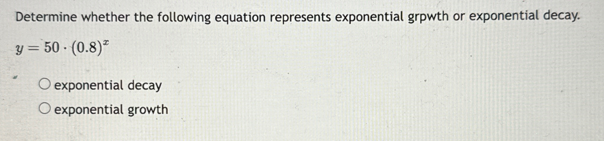 Determine whether the following equation represents | Chegg.com