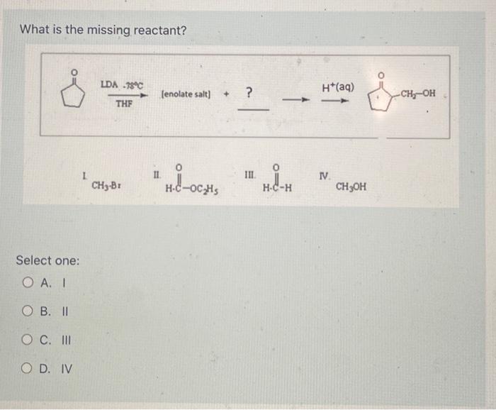 Solved What is the missing reactant in step 2 of the | Chegg.com