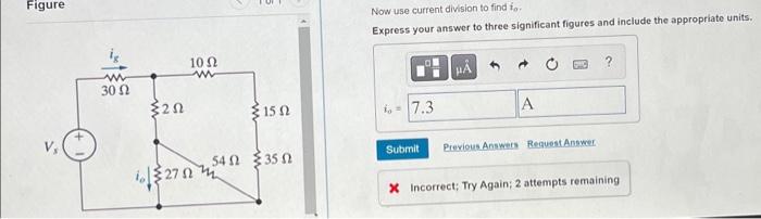 Solved Now use current division to find fo. Express your | Chegg.com