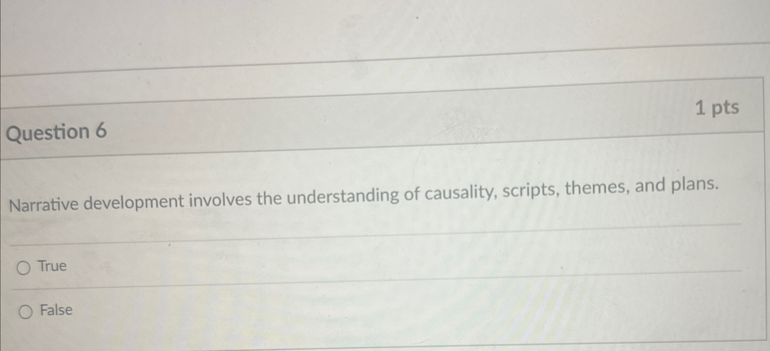 Solved Question 61 ﻿ptsNarrative development involves the | Chegg.com