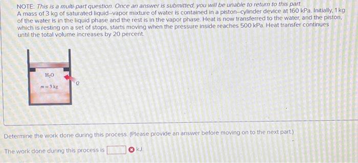 Solved Calculate the total work, in kJ for process 1-3 shown | Chegg.com