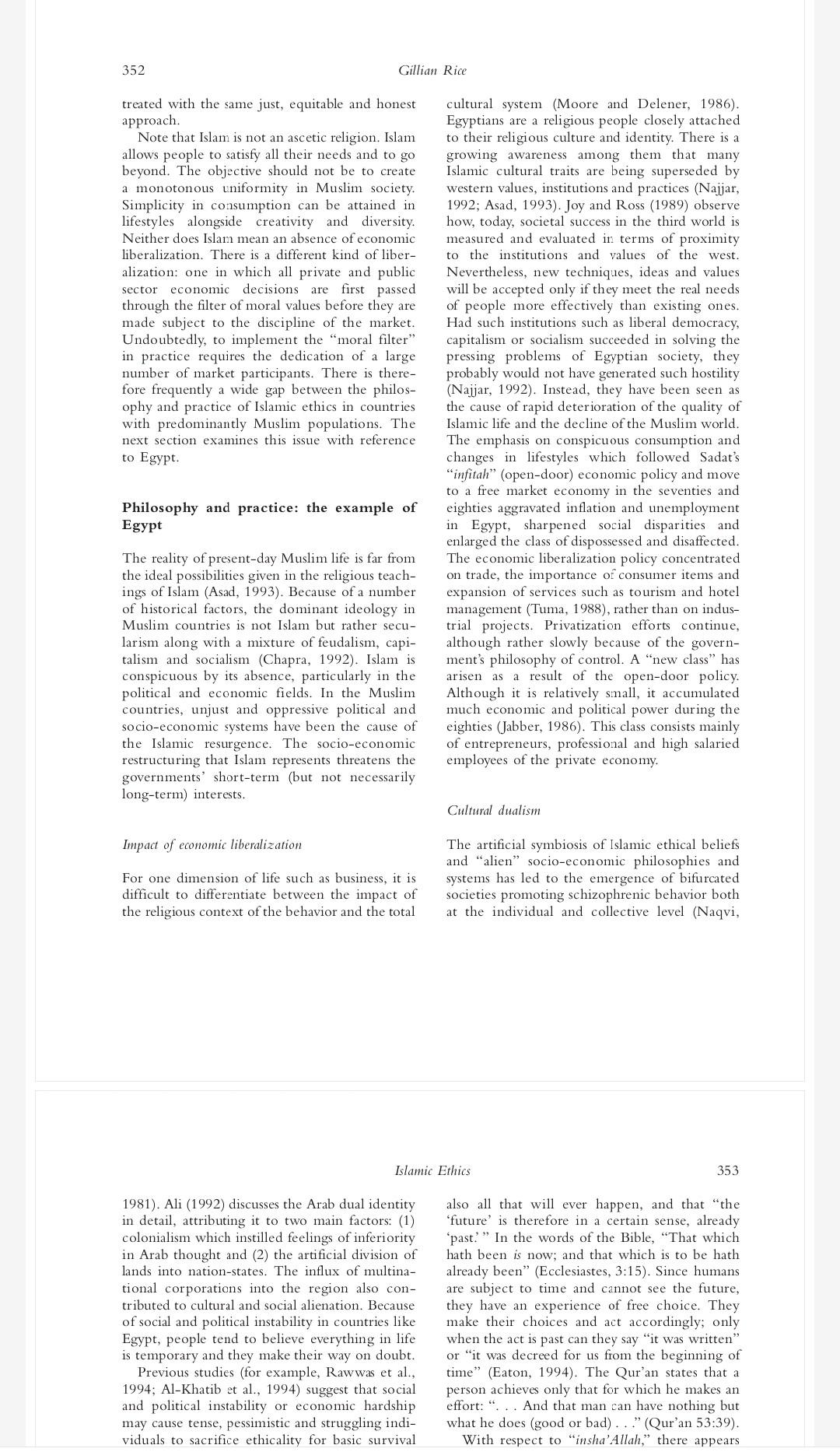 Solved 346 Gillian Rice My focus in this paper is on the | Chegg.com