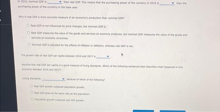 Solved 9. Calculating real GDP and real GDP per capita The | Chegg.com