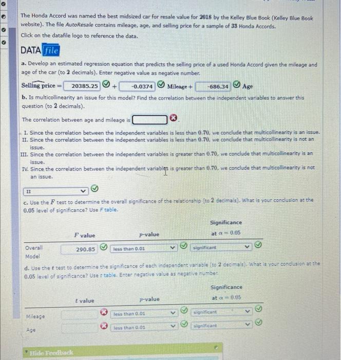 The Honda Accord was named the best midsized car for | Chegg.com