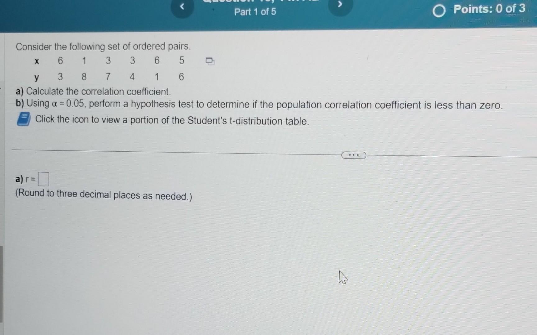 Solved Consider the following set of ordered pairs. a) | Chegg.com