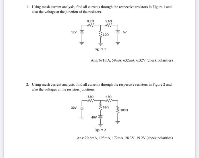 Solved 6. Redo Question 2 using superposition theorem. 7. | Chegg.com