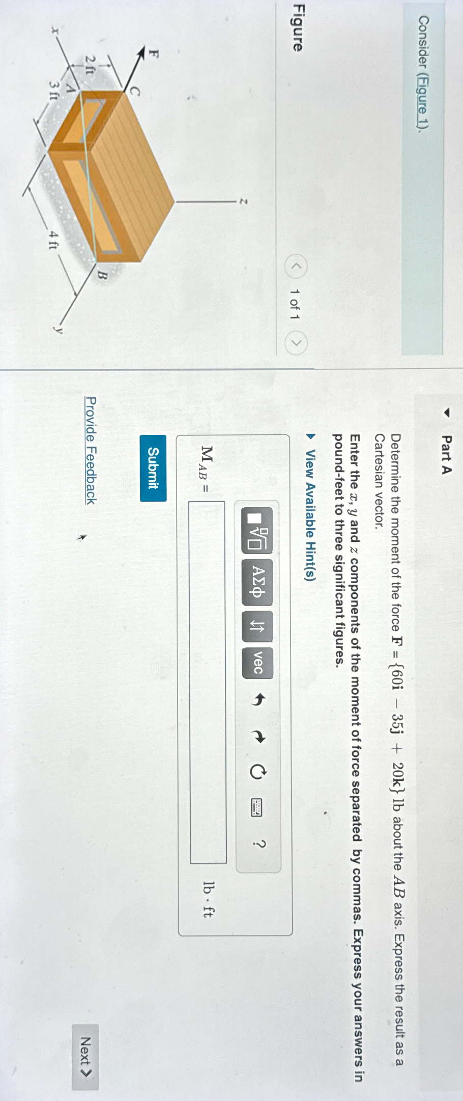 Solved Part Aconsider Figure 1 Figure1 ﻿of 1determine The