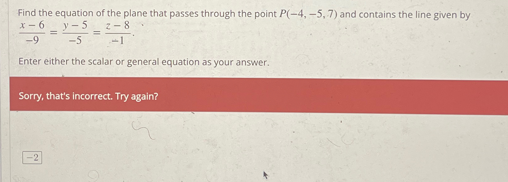 Solved Find the equation of the plane that passes through | Chegg.com