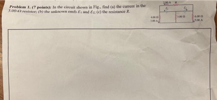 Solved Problem 1. (7 points): In the circuit shown in Fig., | Chegg.com