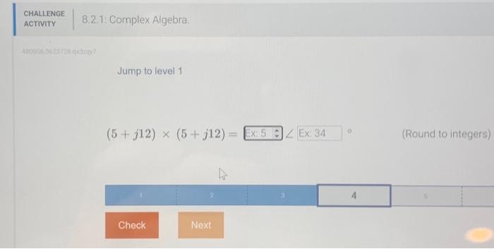 CHALLENGE ACTIVITY 8.2.1: Complex Algebra. | Chegg.com