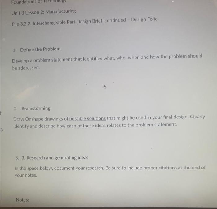 Solved Interchangeable Part Design Brief Manufactured | Chegg.com