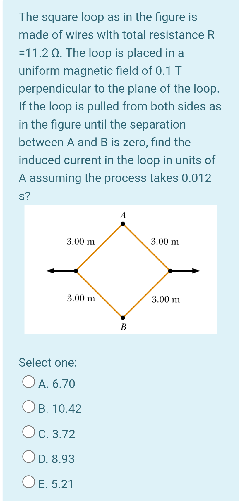 Solved The square loop as in the figure is made of wires | Chegg.com