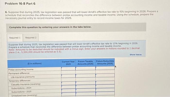 Solved Required information Problem 16-8 (Algo) Multiple | Chegg.com