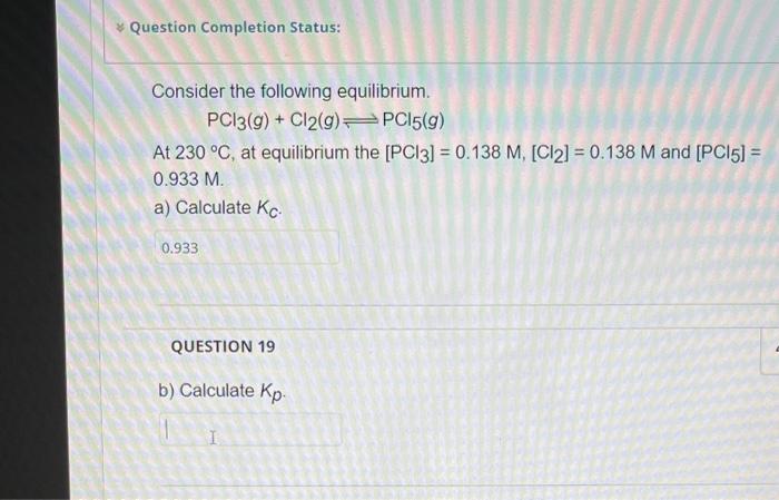 Solved Consider the following equilibrium. | Chegg.com