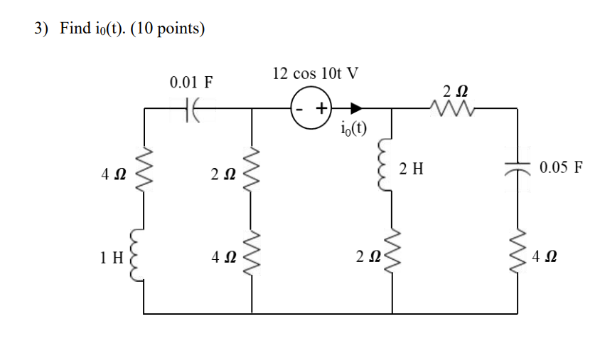 Solved Find i0(t). (10 ﻿points)Please show all steps | Chegg.com