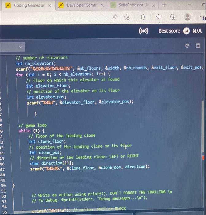 Coding Games an X Developer Comm x∣ SolidProfessor LN | Chegg.com