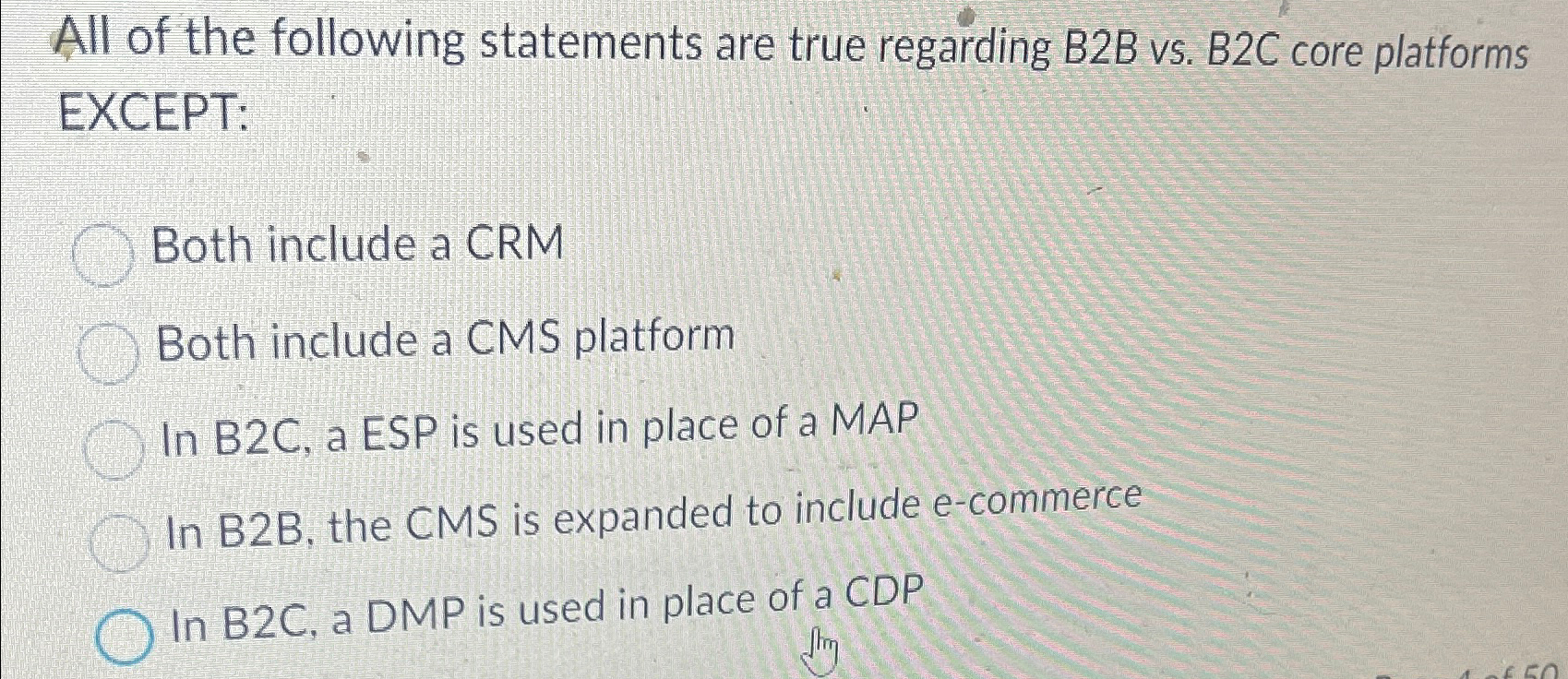 Solved All of the following statements are true regarding | Chegg.com