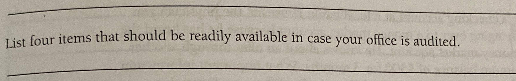 Solved List four items that should be readily available in | Chegg.com