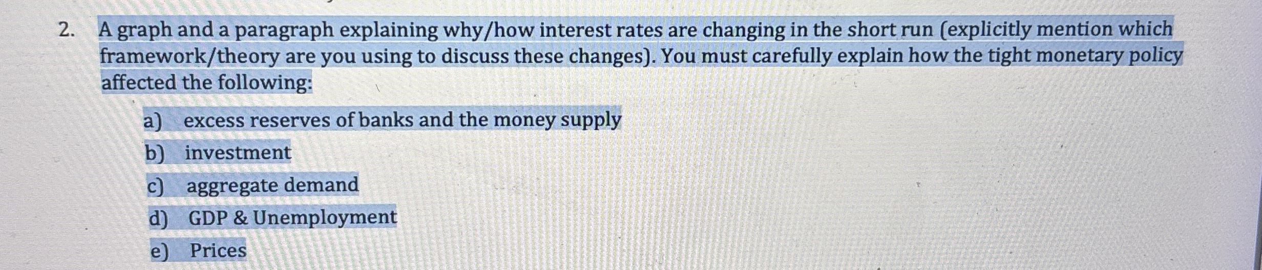 Solved A graph and a paragraph explaining why/how interest | Chegg.com