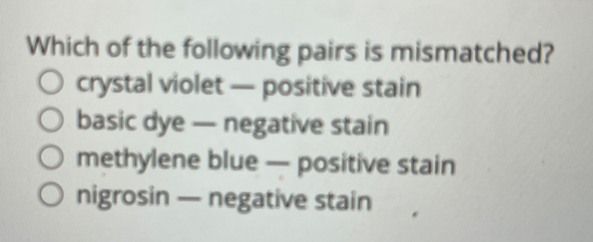 Solved Which of the following pairs is mismatched?crystal | Chegg.com