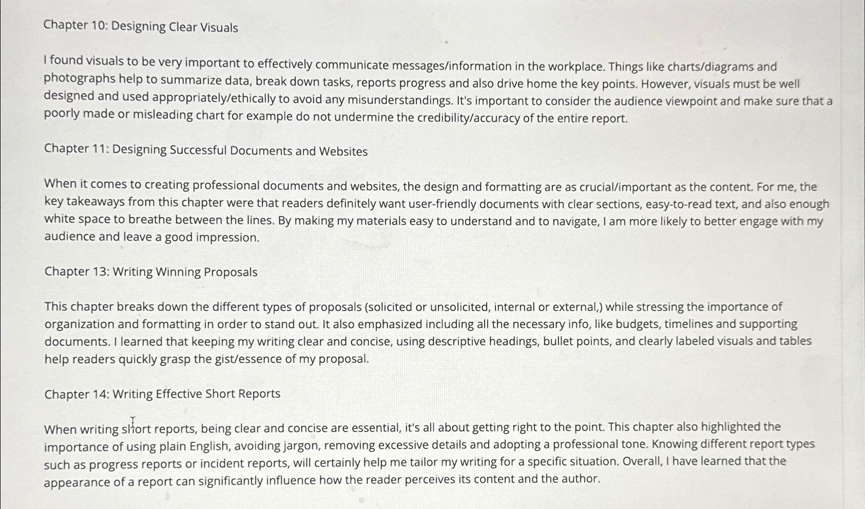 Solved Chapter 10: Designing Clear VisualsI found visuals to | Chegg.com