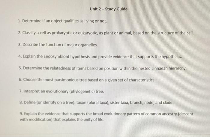 Solved Unit 1 - Study Guide 1. Explain what makes science | Chegg.com
